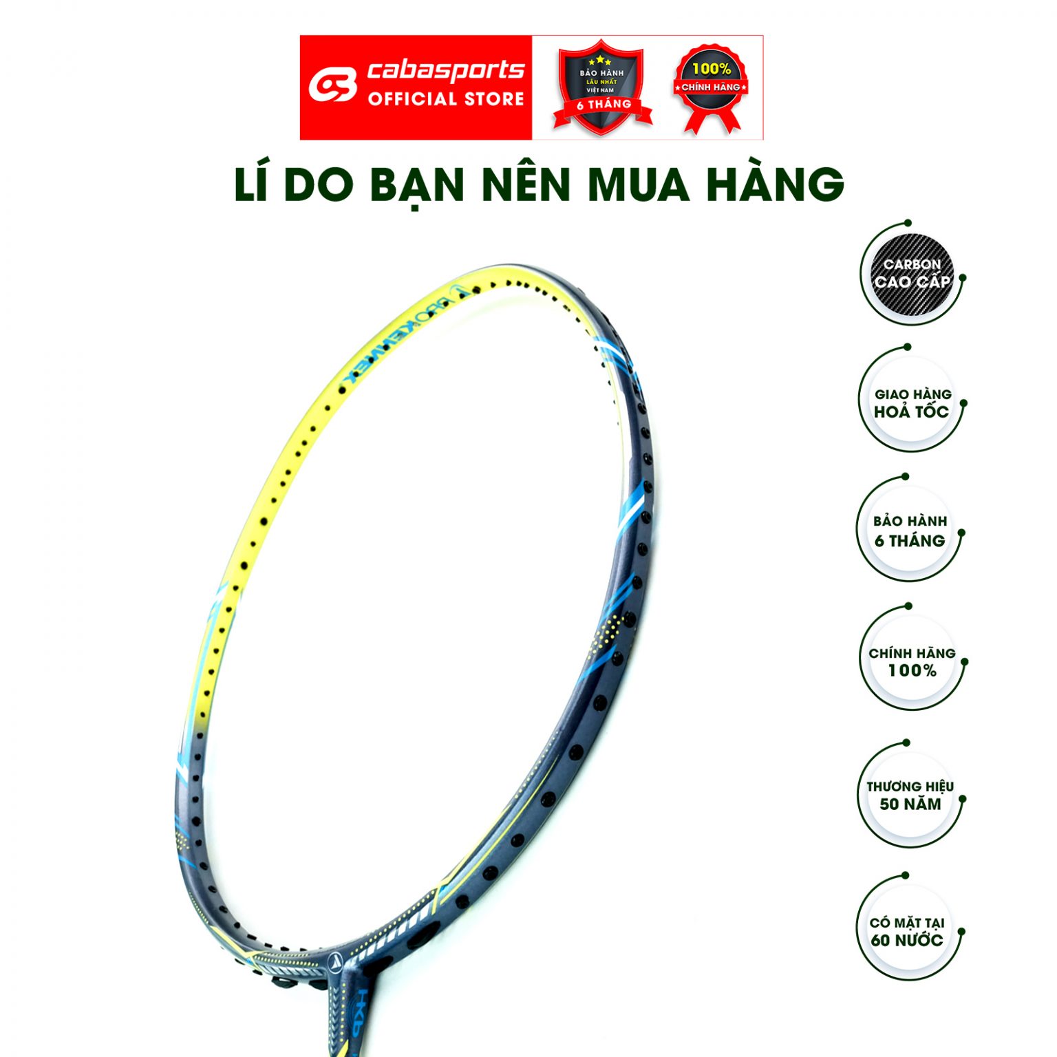 Vợt Cầu Lông Carbon ProKennex Kinetic Extreme Speed - CabaSports