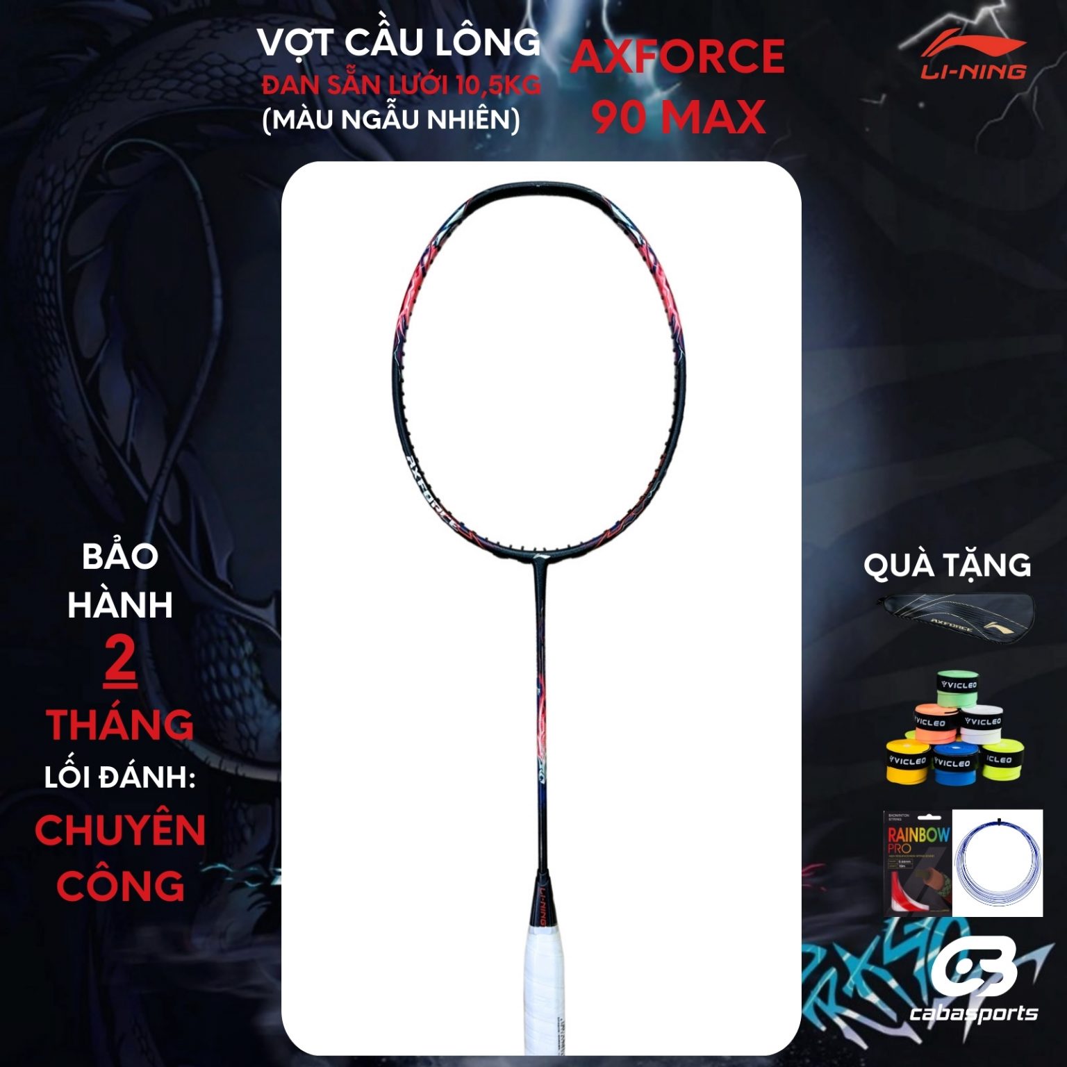 Vợt Cầu Lông Lining Axforce 90 Tiger Max Đỏ Nội Địa